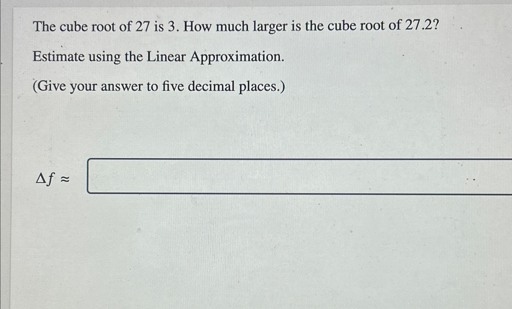 Solved The cube root of 27 is 3 . How much larger is the | Chegg.com Solved The cube root of 27 is 3 . How much larger is the | Chegg.com