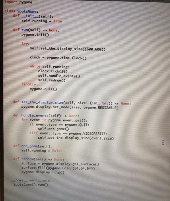 Solved When I import pygame and try to run the module. It | Chegg.com