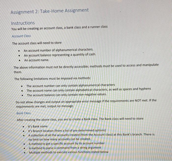 Solved Assignment 2: Take-Home Assignment Instructions You | Chegg.com