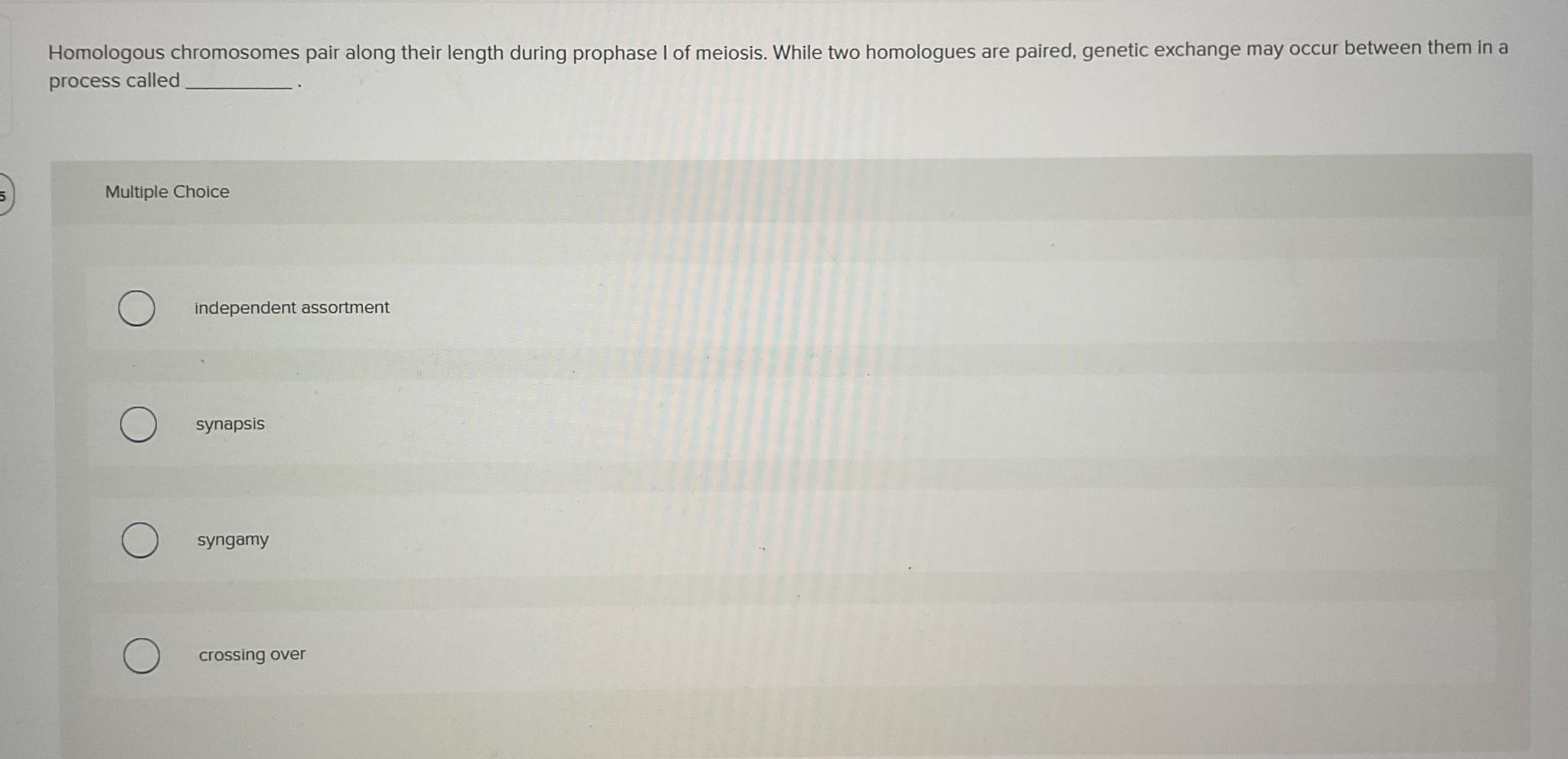 Solved Homologous chromosomes pair along their length during | Chegg.com