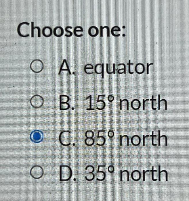 Solved What approximate latitude does this figure | Chegg.com