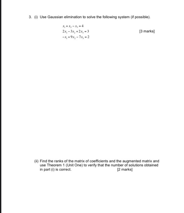 Solved 1 Classify The Following Matrices As To Whether They