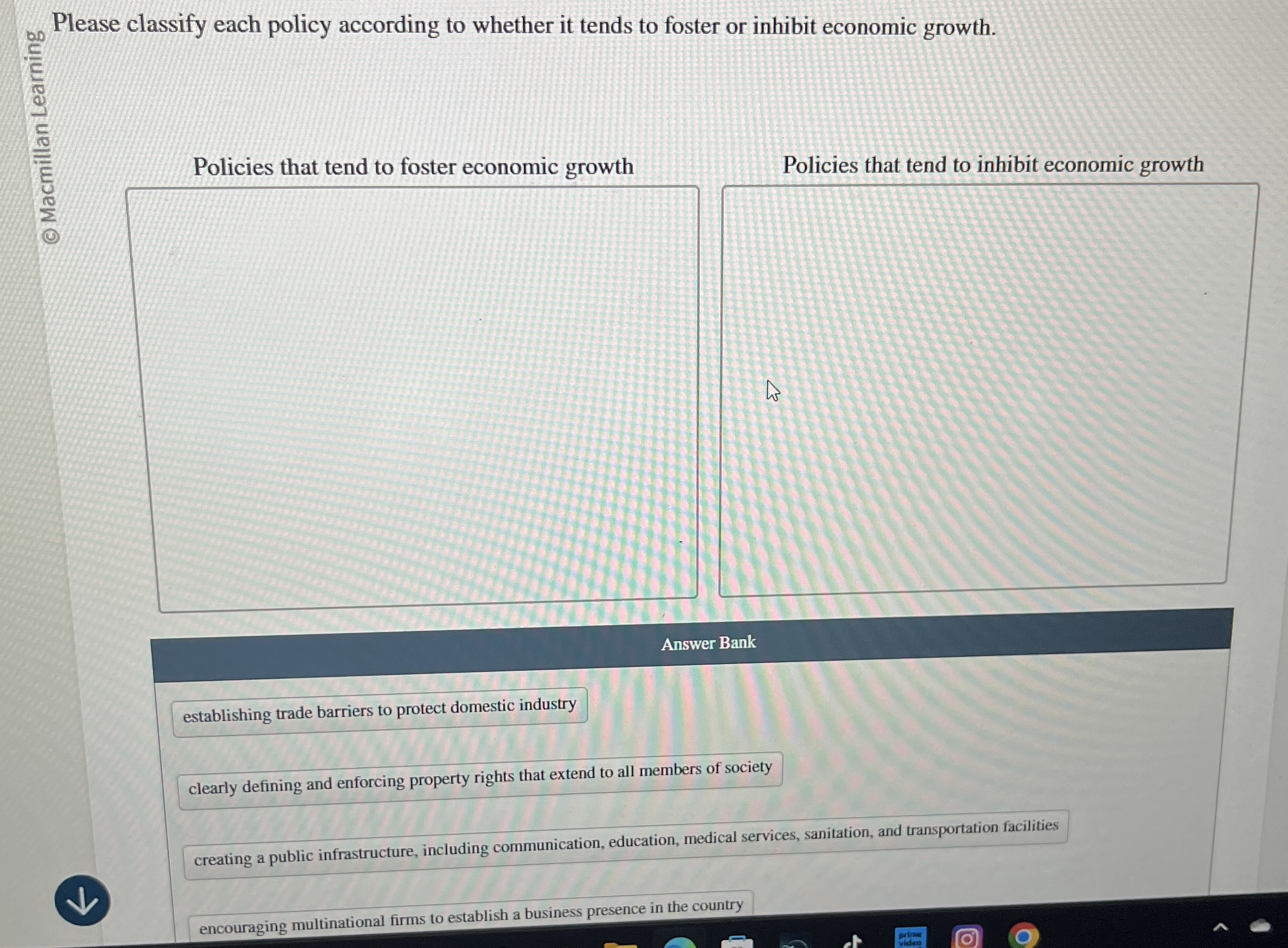 Solved Please classify each policy according to whether it | Chegg.com