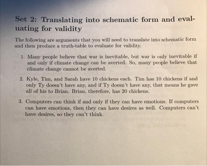 Set 2: Translating into schematic form and eval- | Chegg.com