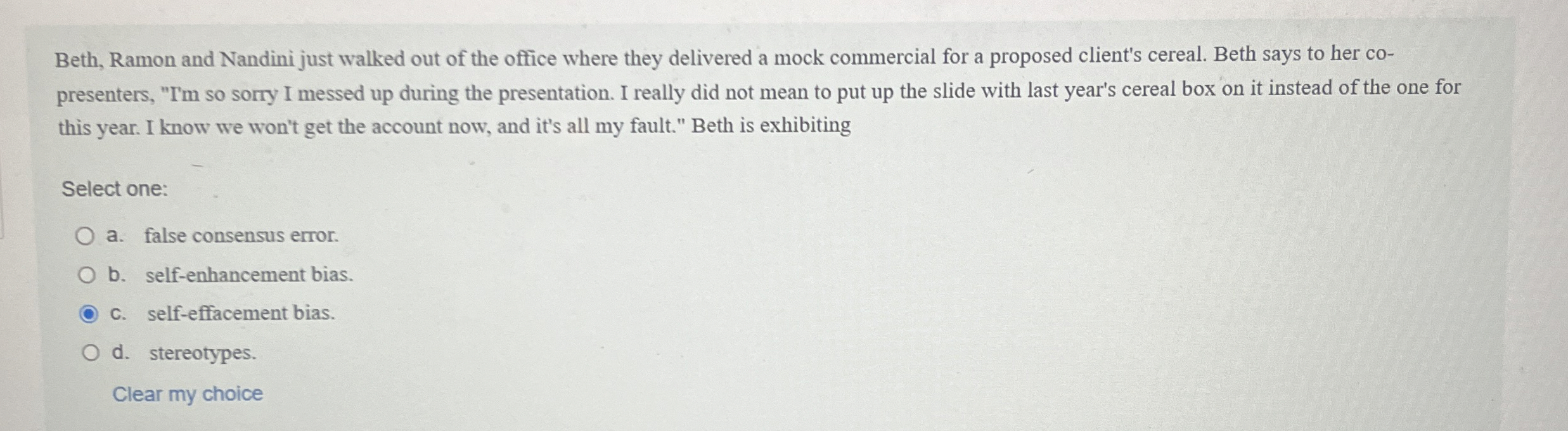 Solved Beth, Ramon and Nandini just walked out of the office | Chegg.com