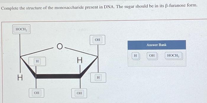 Solved Complete the structure of the monosaccharide present | Chegg.com