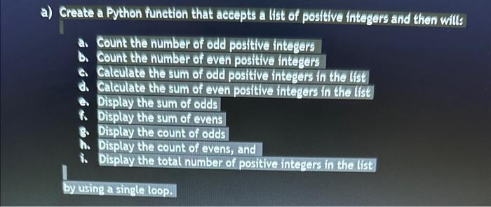 Solved Create a Python function that accepts a list of | Chegg.com