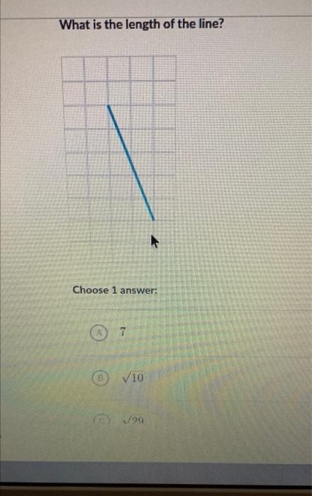 Solved What is the length of the line? Choose 1 answer: A 7 | Chegg.com