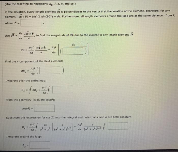 Solved Magnetic Field on the Axis of a Circular Current Loop | Chegg.com