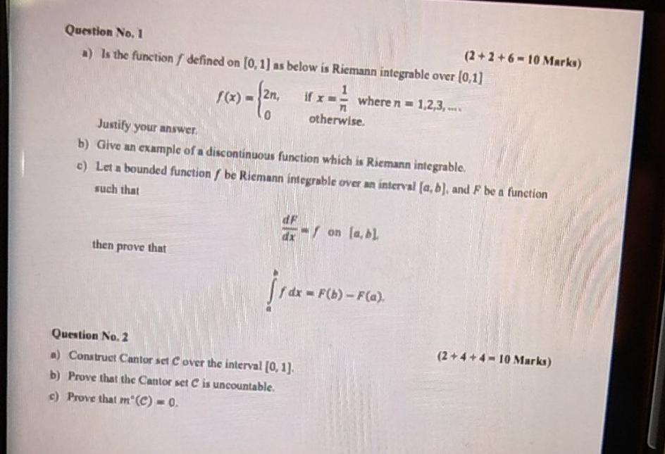 Solved f(x) = /2n, 2n, fx- Question No. 1 (2 +2 +6 - 10 | Chegg.com