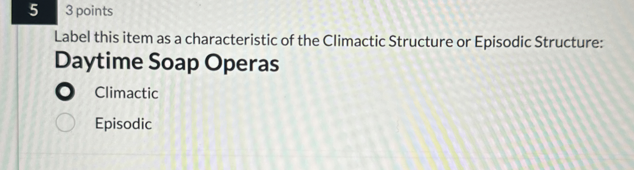 Solved 53 ﻿pointsLabel this item as a characteristic of the | Chegg.com