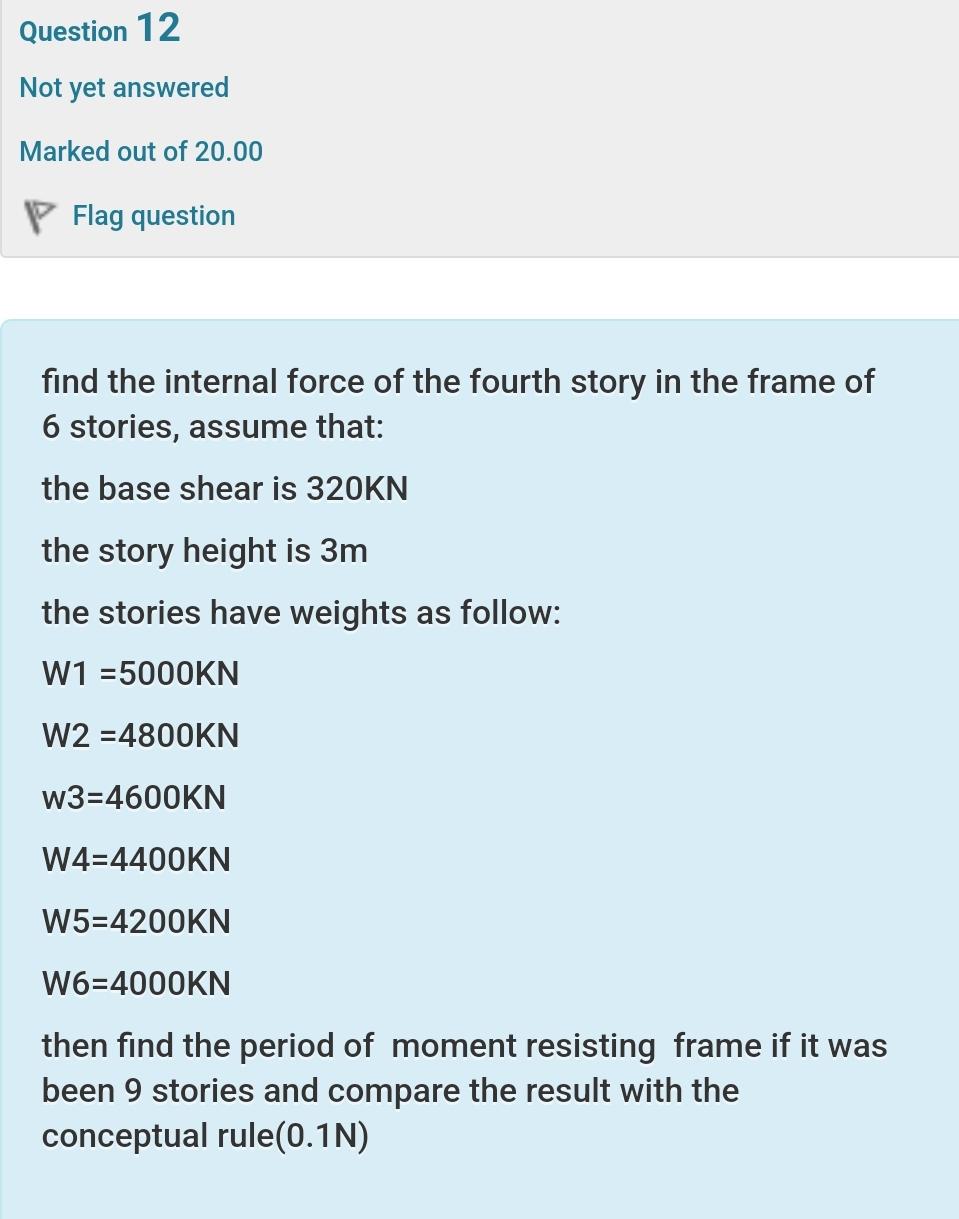 Solved Question 12Not yet answeredMarked out of 20.00Flag | Chegg.com