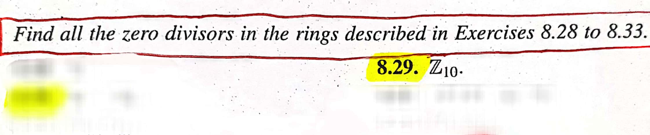 Find all the zero divisors in the rings described in | Chegg.com