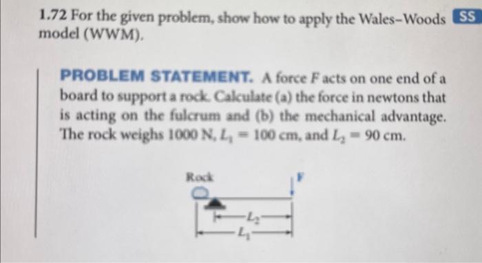 Solved 1.72 For the given problem, show how to apply the | Chegg.com