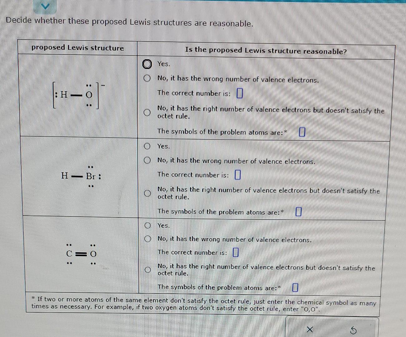 Solved Decide Whether These Proposed Lewis Structures Are