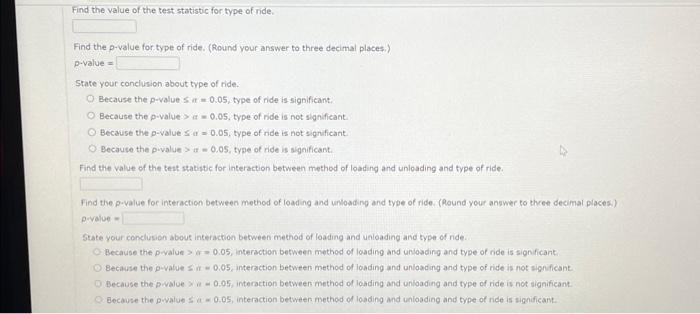 Solved An amusement park studied methods for decreasing the | Chegg.com