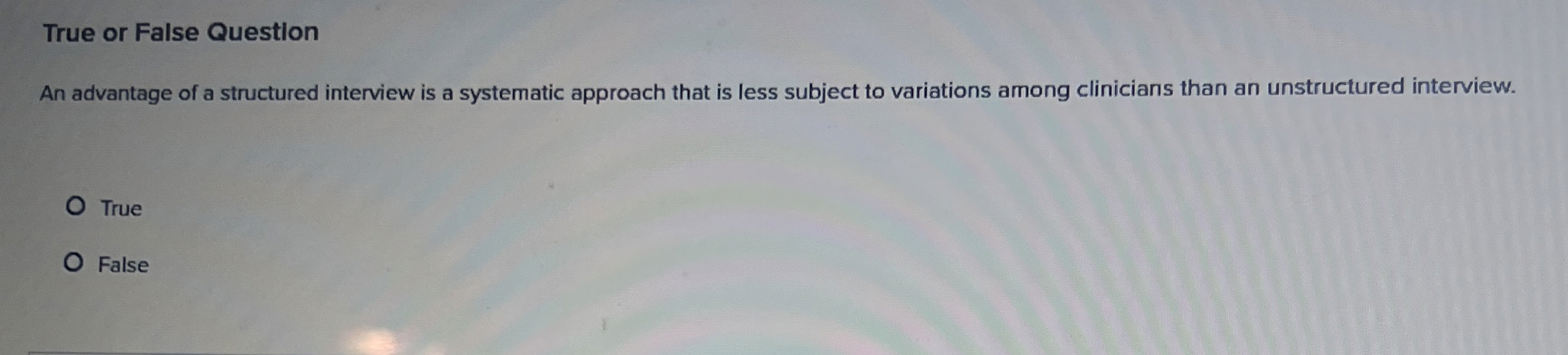 Solved True or False QuestionAn advantage of a structured | Chegg.com