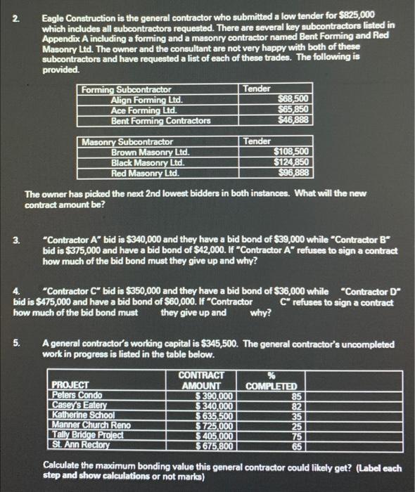 Solved ASSIGNMENT #2 | Tendering Problems (Show all | Chegg.com