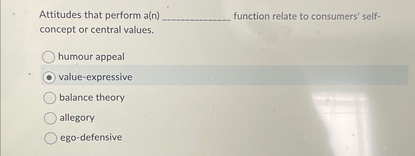 Solved Attitudes that perform a(n) ﻿function relate to | Chegg.com