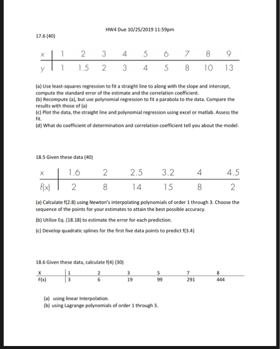 Solved HW4 Due 10/25/2019 11:59pm 17.6 (40) 2 3 8 9 4 5 7 | Chegg.com