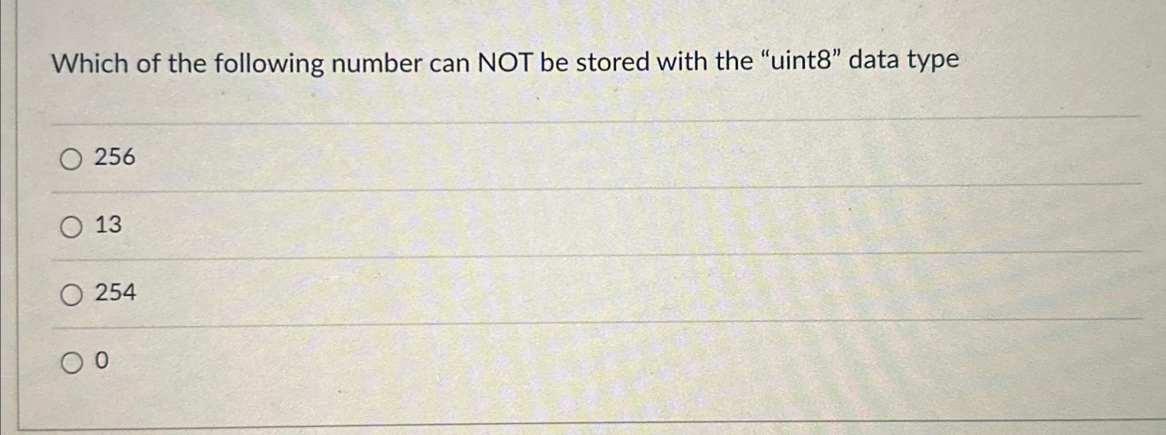Solved Which of the following number can NOT be stored with | Chegg.com