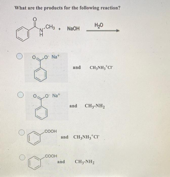 Solved What are the products for the following reaction? CH3 | Chegg.com
