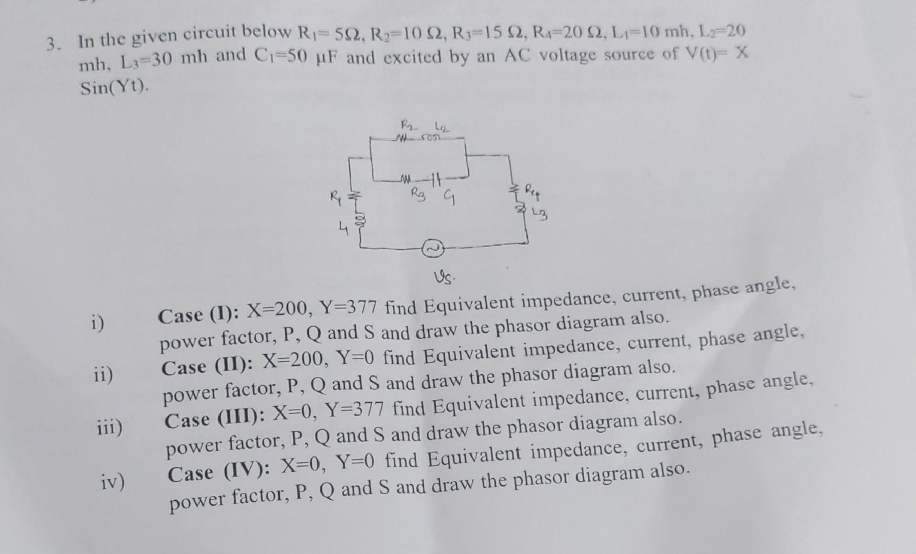 Solved 3. In the given circuit below | Chegg.com