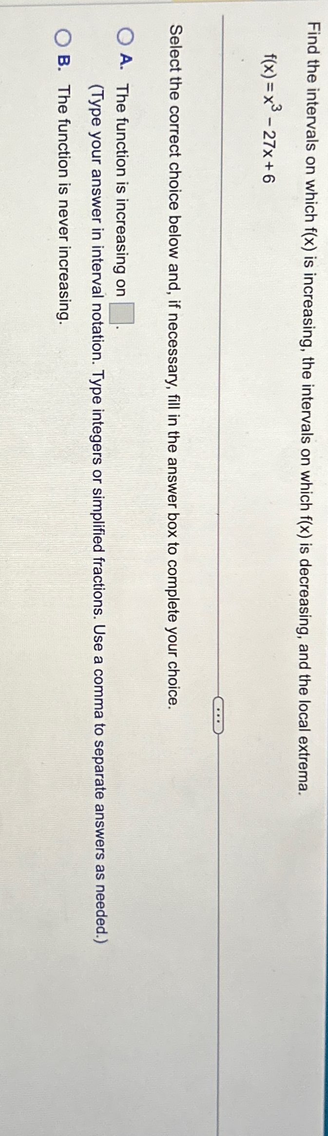 Solved Find the intervals on which f(x) ﻿is increasing, the | Chegg.com