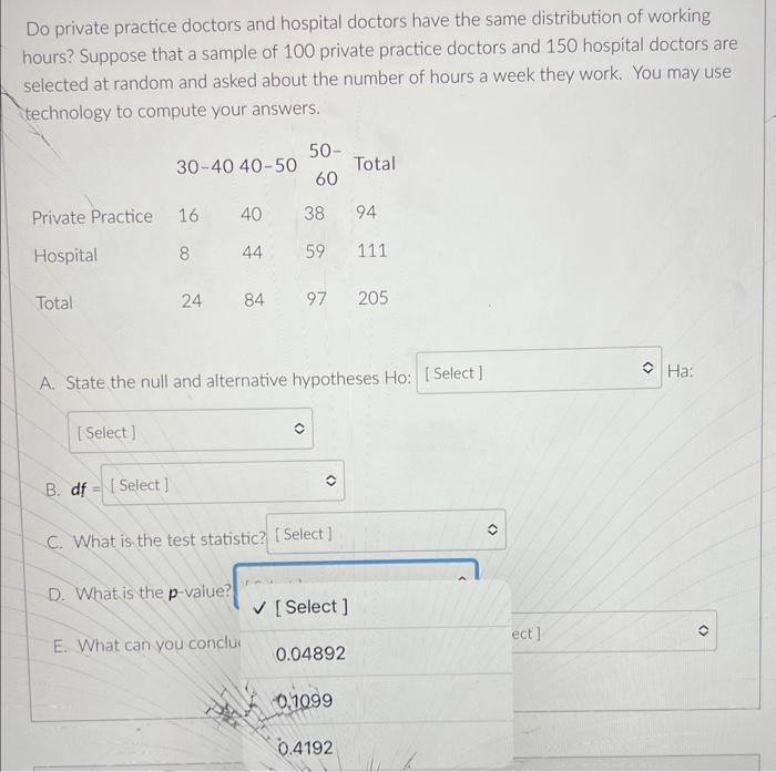 Solved Do private practice doctors and hospital doctors have | Chegg.com