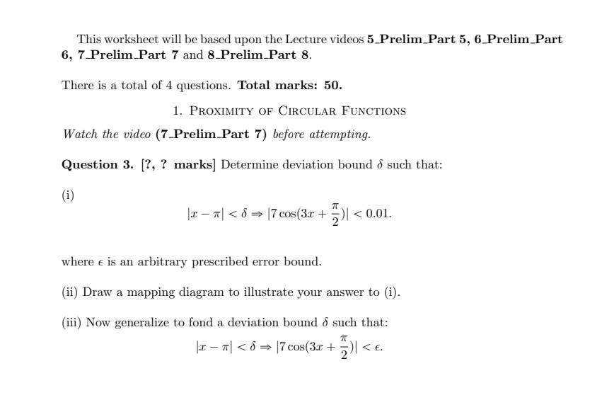 Solved This worksheet will be based upon the Lecture videos | Chegg.com