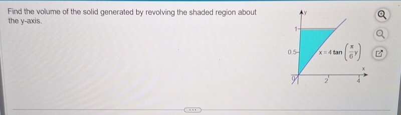 Solved Find the volume of the solid generated by revolving | Chegg.com