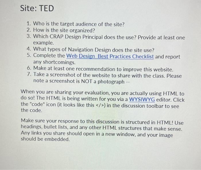 Solved 1. Who is the target audience of the site? 2. How is | Chegg.com