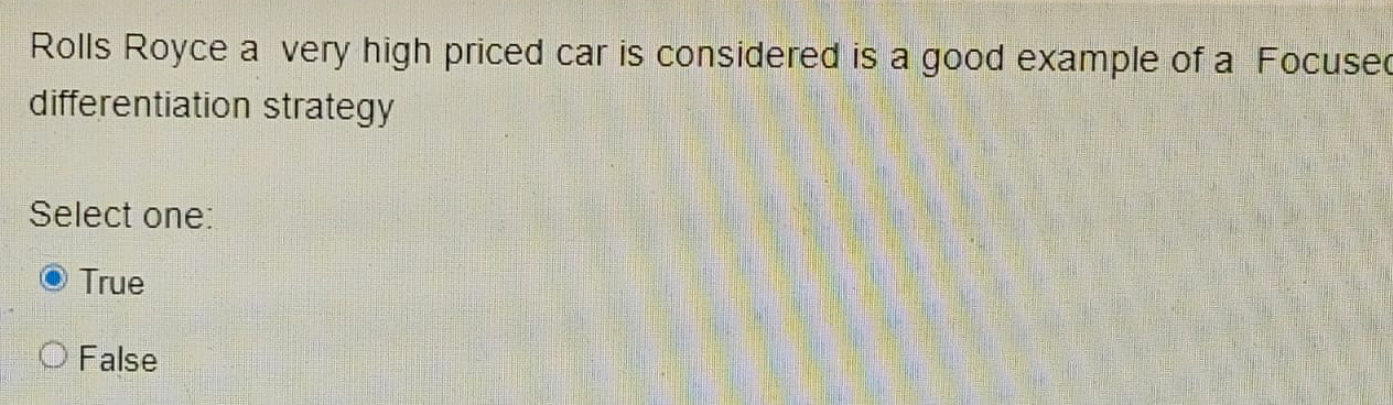 Solved Rolls Royce a very high priced car is considered is a | Chegg.com