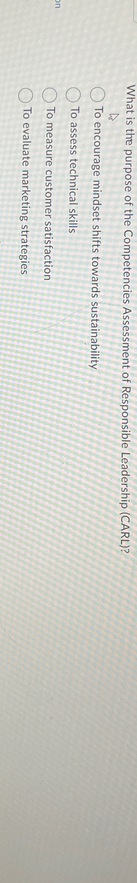 Solved What is the purpose of the Competencies Assessment of | Chegg.com