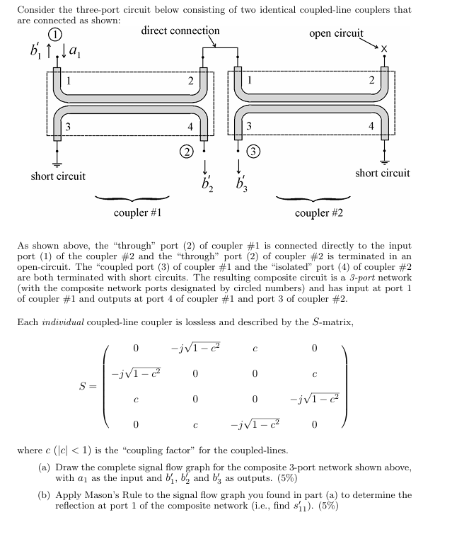 Solved Consider the three-port circuit below consisting of | Chegg.com