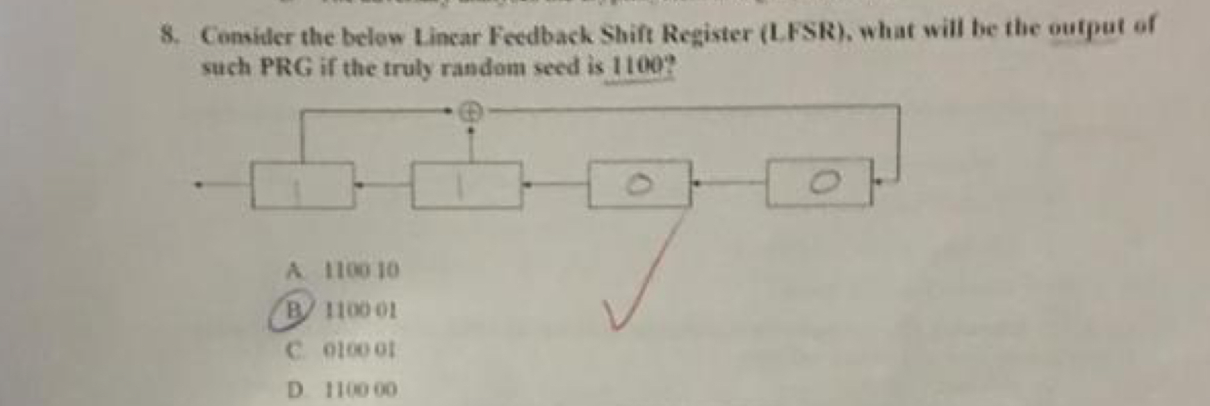 Solved Consiler the below Lincar Feedback Shift Register | Chegg.com