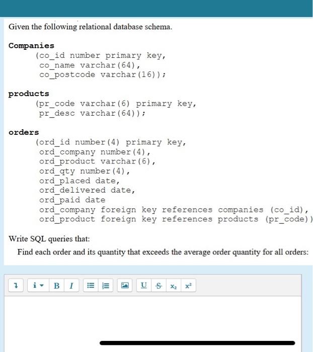 Solved Given the following relational database schema. | Chegg.com