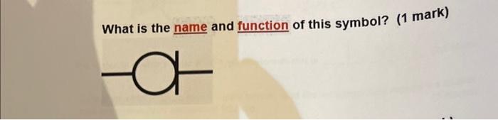 Solved What is the name and function of this symbol? (1 | Chegg.com