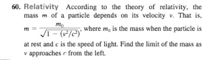 Solved 60. Relativity According to the theory of relativity, | Chegg.com