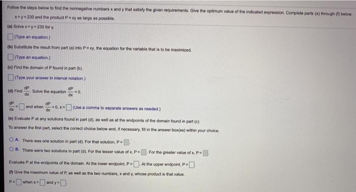 Solved Follow the steps below to find the nonnegative | Chegg.com