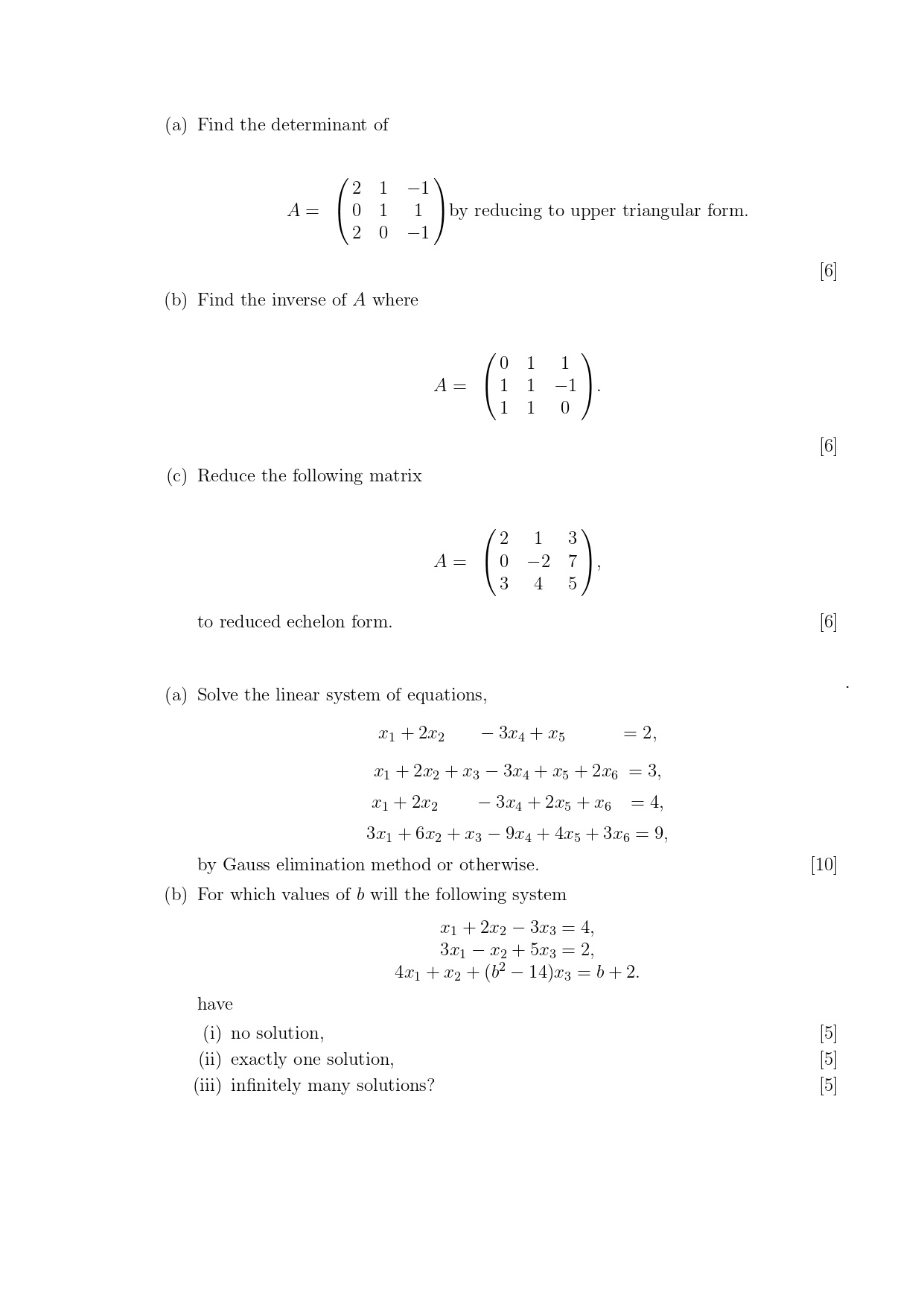 Solved (a) ﻿Find the determinant | Chegg.com