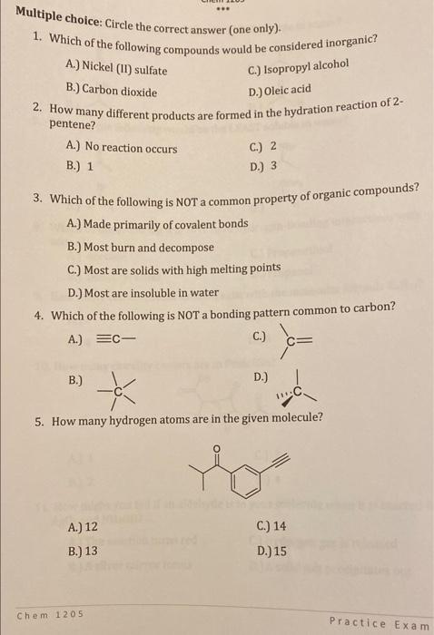 Solved Reactions 9) Complete the following reactions by | Chegg.com