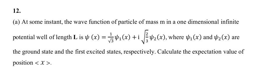 Solved B Calculate The Expectation Value Of P2 For The