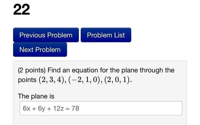 Solved 2 Points Find A Vector V Parallel To The