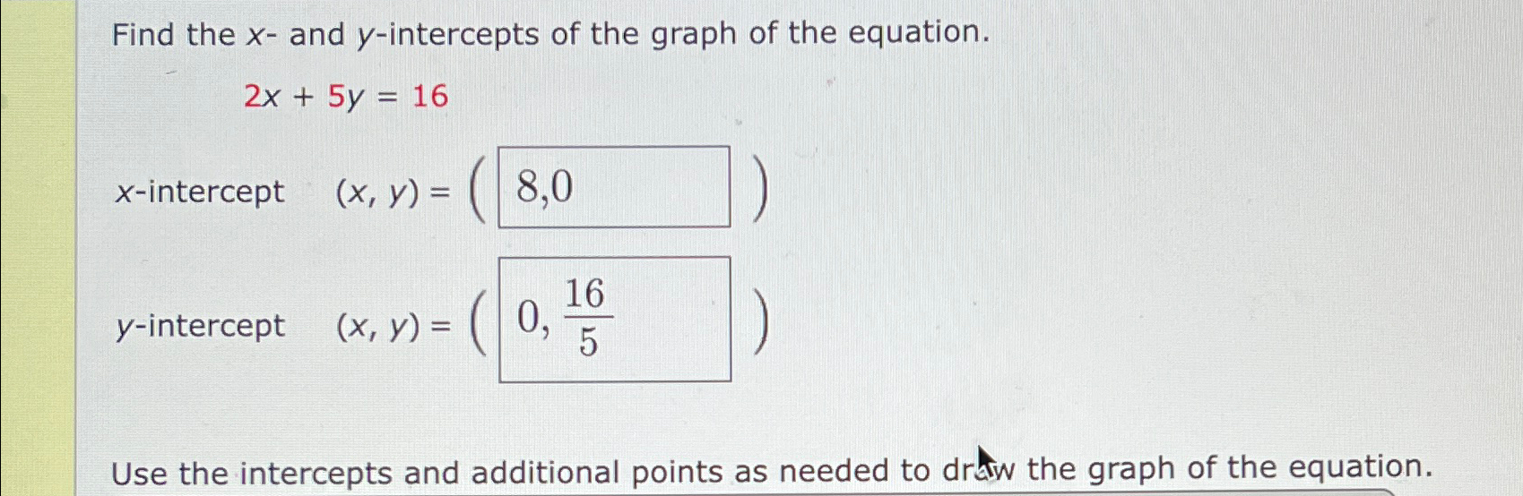 Solved Find the x - ﻿and y-intercepts of the graph of the | Chegg.com