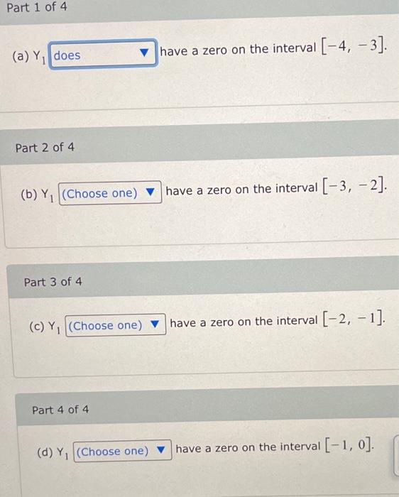 Solved A table of values is given for Y1=f(x). Determine | Chegg.com