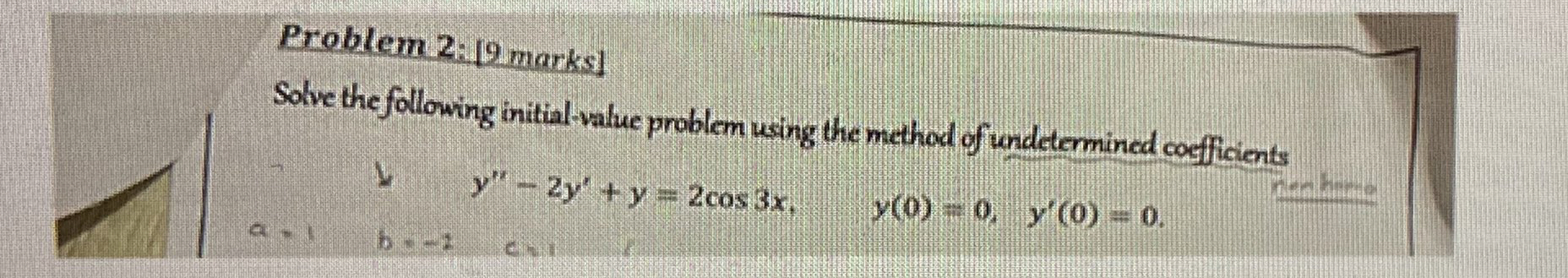 Solved Solve the following initial-value problem using the | Chegg.com