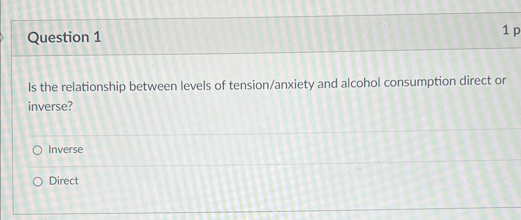 Solved Question 1Is the relationship between levels of | Chegg.com