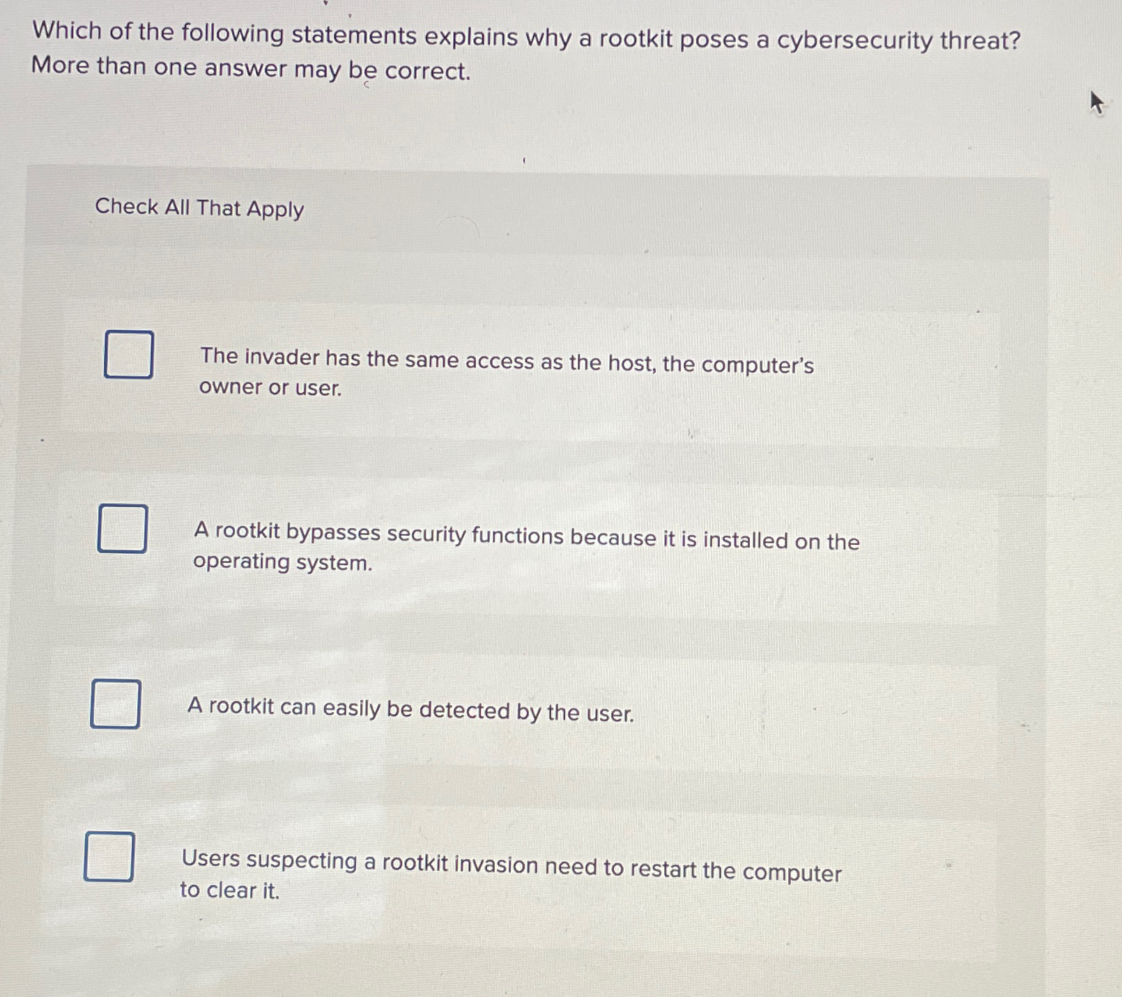 Solved Which of the following statements explains why a | Chegg.com