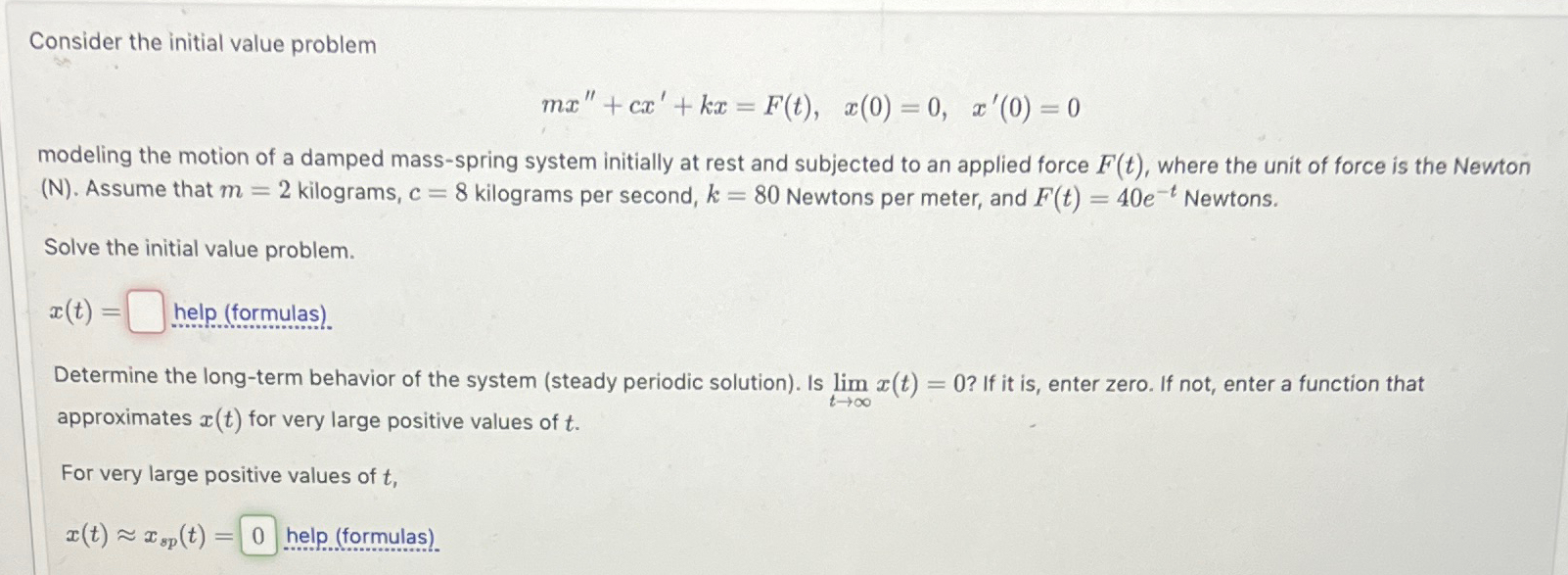 Solved Consider the initial value | Chegg.com